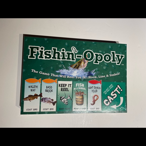 Games | Fishinopoly New Fishing Monopoly Game The Game That Will Reel ...